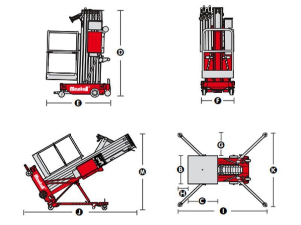 Mobile Single Mast Aerial Work Platforms | Mantall | ETW International